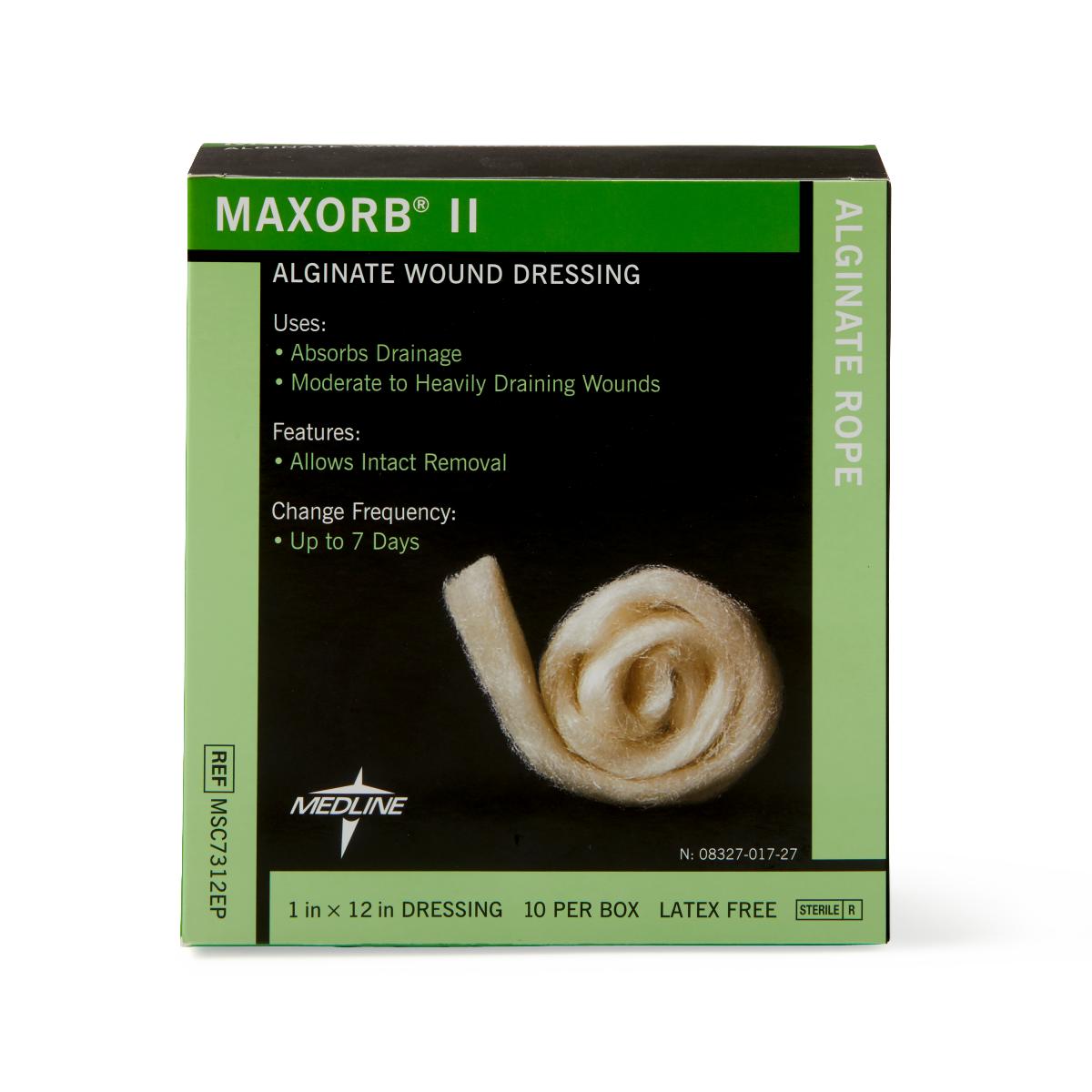 Dressing, Alginate, Rope, Maxorb Ii, 1X12 | Pipeline Medical